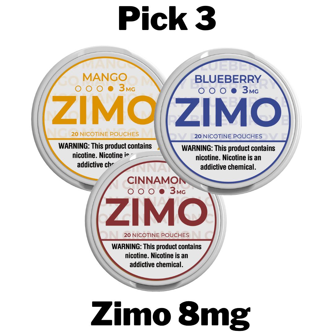 Zimo 3mg Nicotine Pouches Pick 3 – Zuluvape